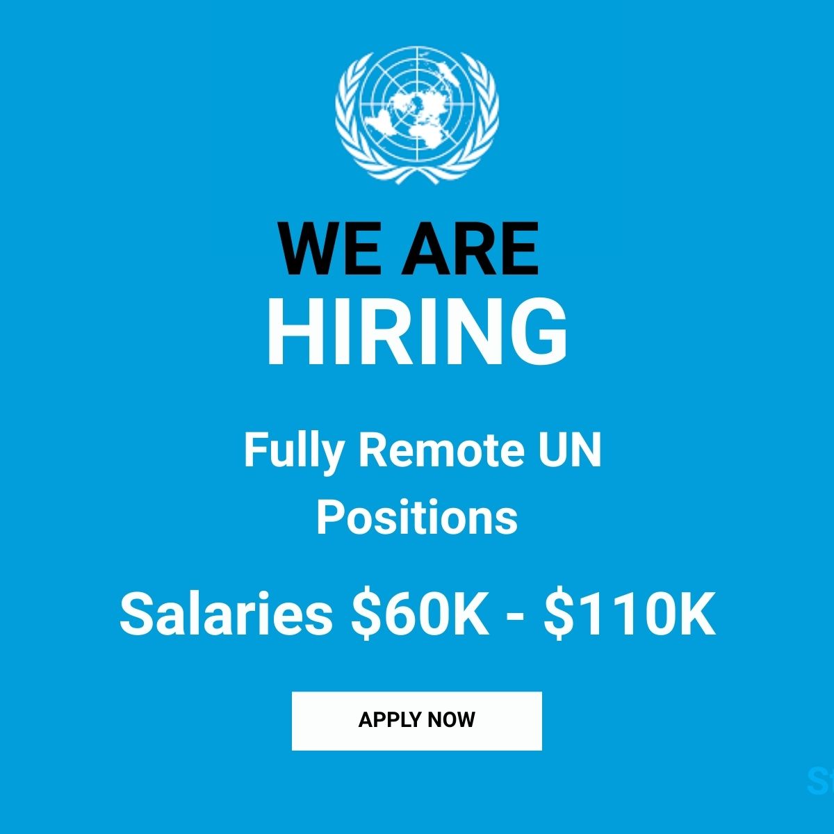 Fully Remote UN Positions | Salaries $60K - $110K